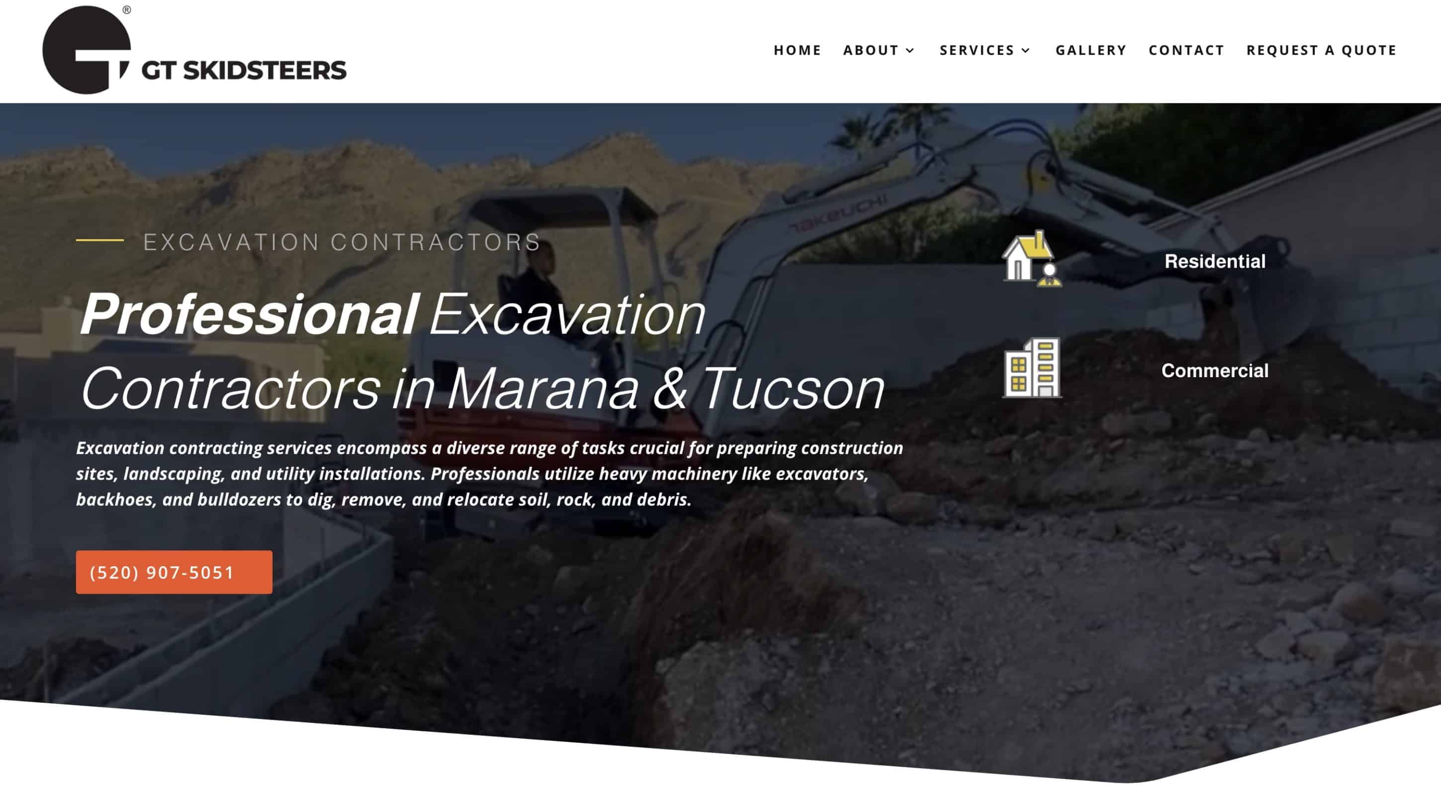 Excavation Contractors in Tucson and Marana | GT Skidsteers